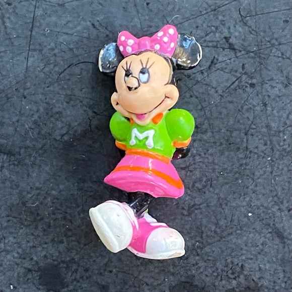 Toys | 9s Disney Minnie Mouse Pvc Cheerleader Figure Green Sweater ...